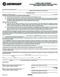 POA sub Canadian - Customs Broker, Freight Forwarding & Trade ...